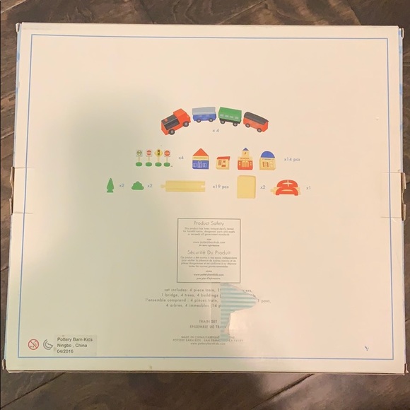 Pottery Barn Kids | Other | Pottery Barn Wooden Train Set 48 Pieces ...